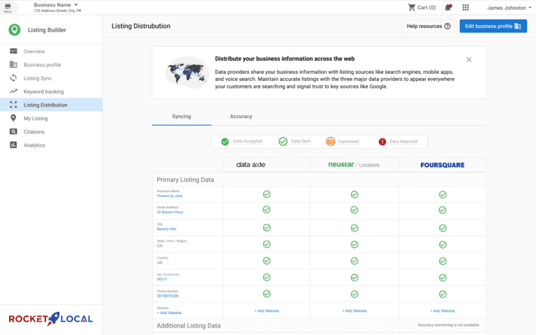 Listing distribution - Rocket Local